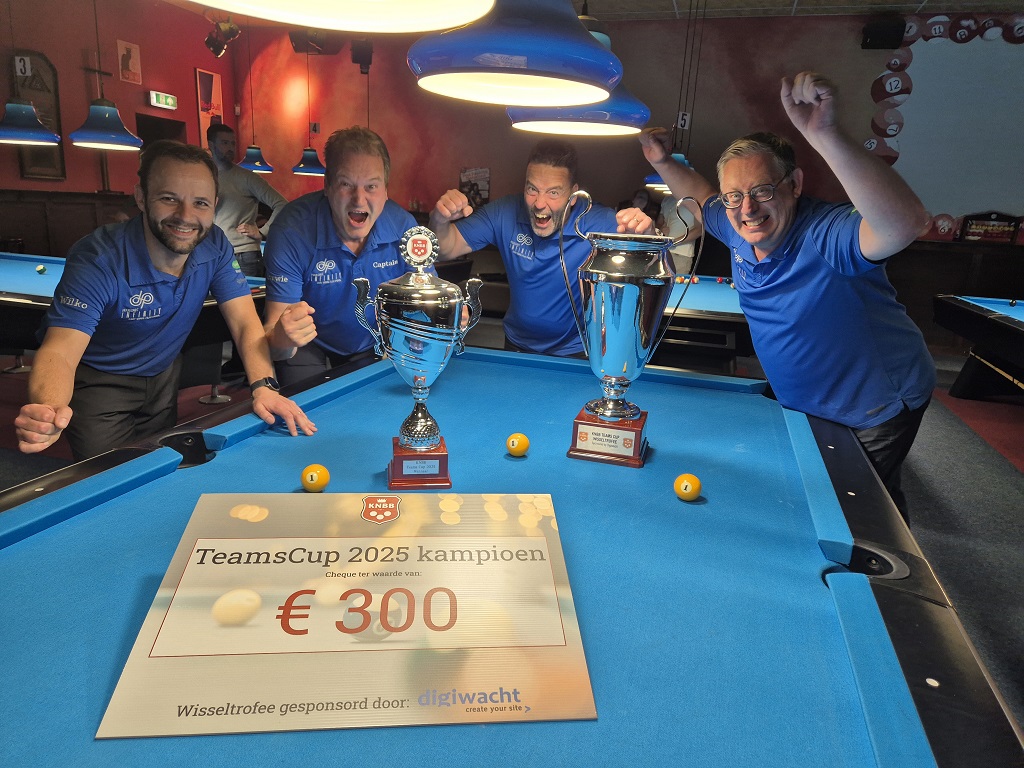 The Infinity Six eerste winnaar Teams Cup | Pool Biljart